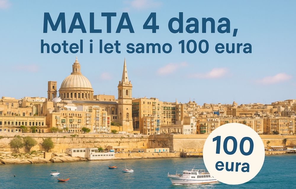 Malta 4 dana, let + hotel samo 100 eura - Putujmo Jeftino